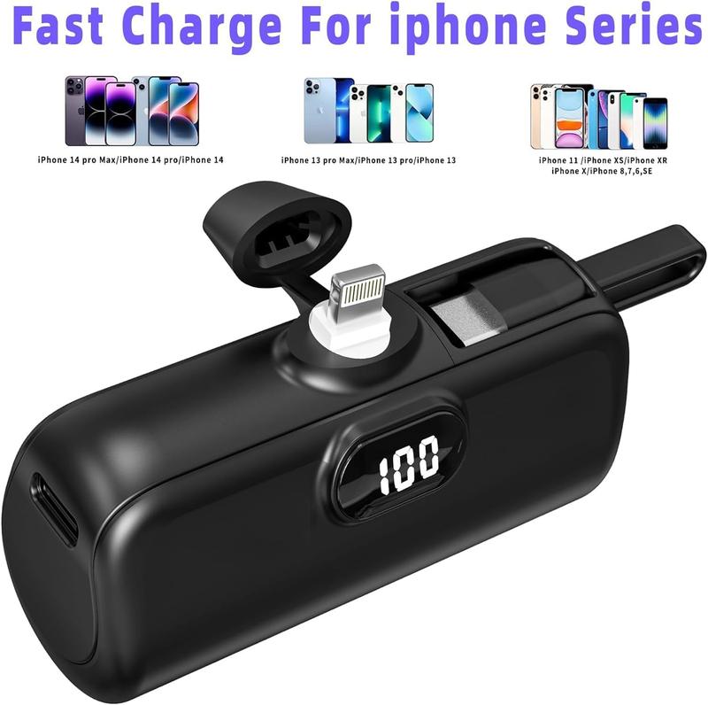 Power Bank Battery,Portable Capsule Mobile Power Bank - Mini USB-C ...