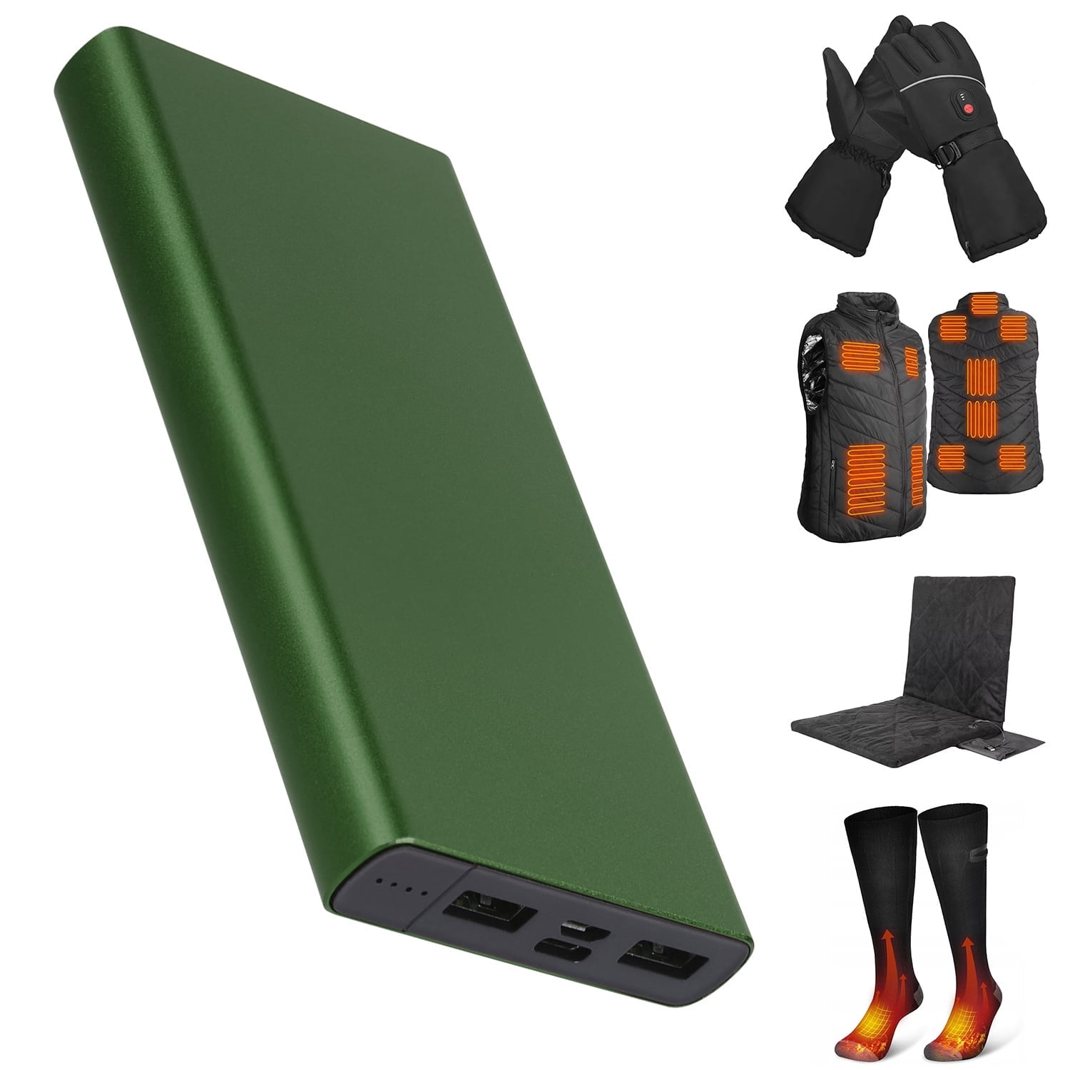 Power Bank for Electric Heated Vest,10000mAh Portable Mini Battery Pack ...