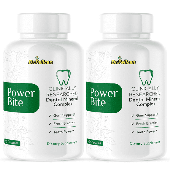 Pelican Power Bite, Dental Gum Support, Fresh Breath, 120 Capsules ...