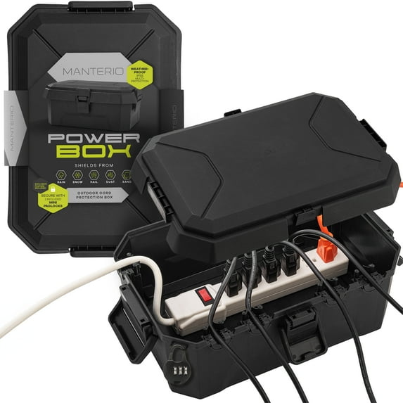 Power Box – IP55 Weatherproof Cord Connection Box – Heavy-Duty Outdoor ...