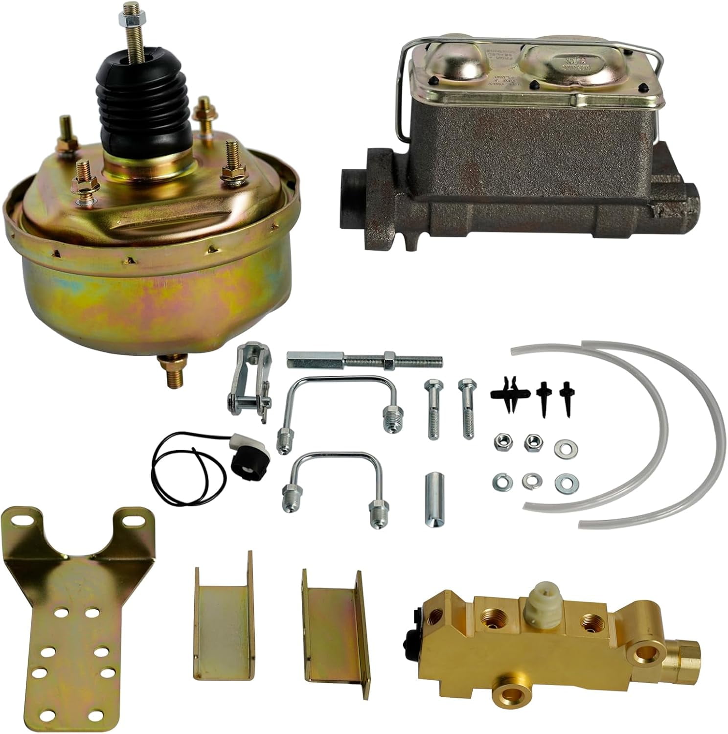 Power Brake Booster Master Cylinder Disc Drum Kit 7" Replacement for ...
