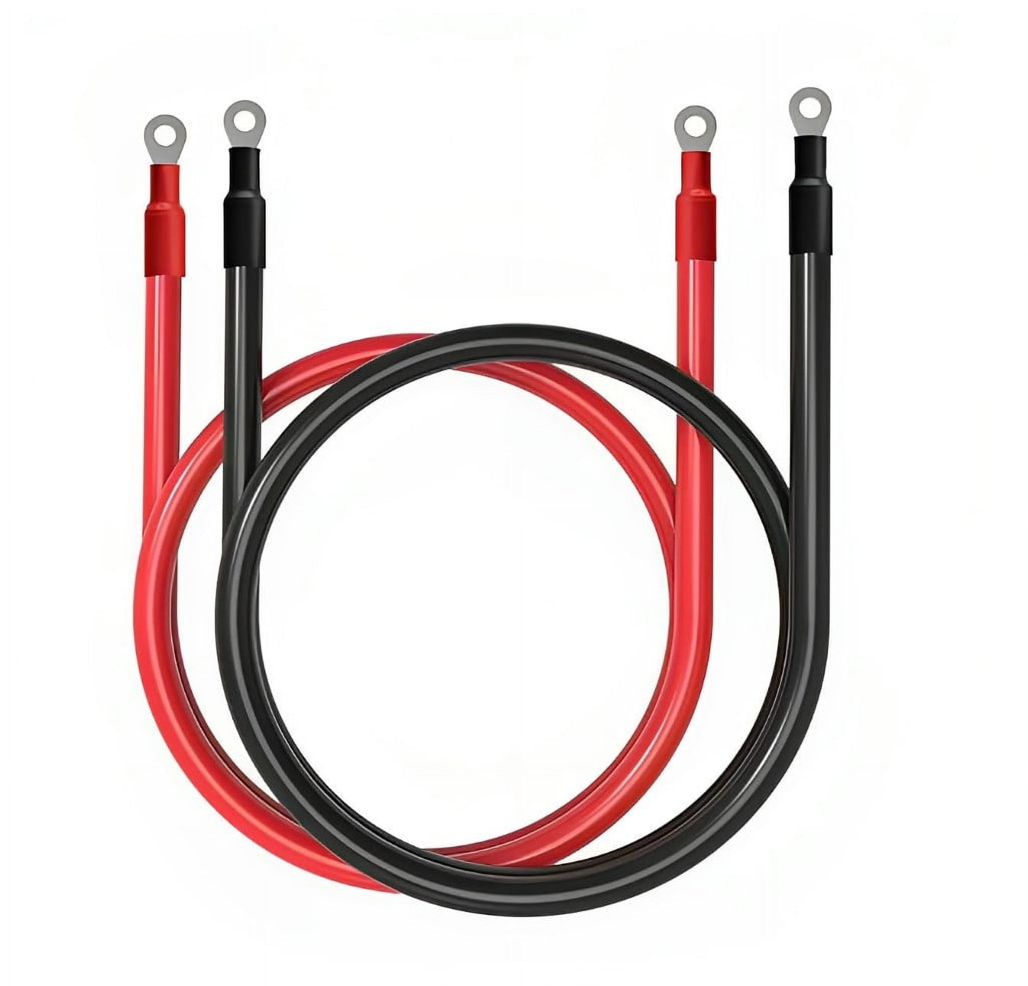 Power Bright 8 AWG 12ft High Amp Pure Copper Battery Cable with 5/8 ...