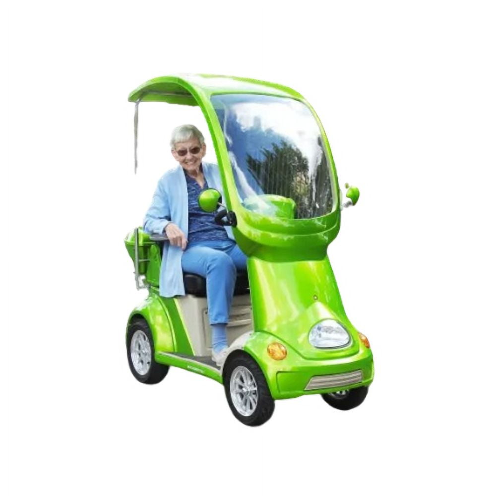 Power-Buggy Dx Electric Scooter, Green - 4 Wheels, Canopy, 25° Climb ...