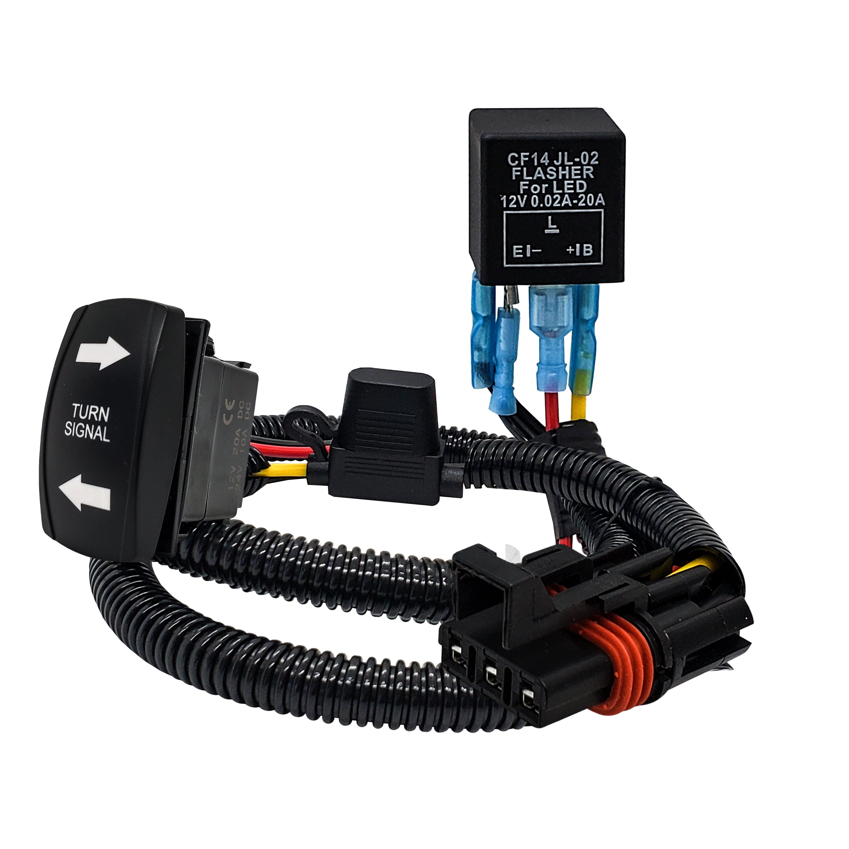 Power Bus Bar Plug Wire Kit Turn Signal Harness Switch Plug & Play ...