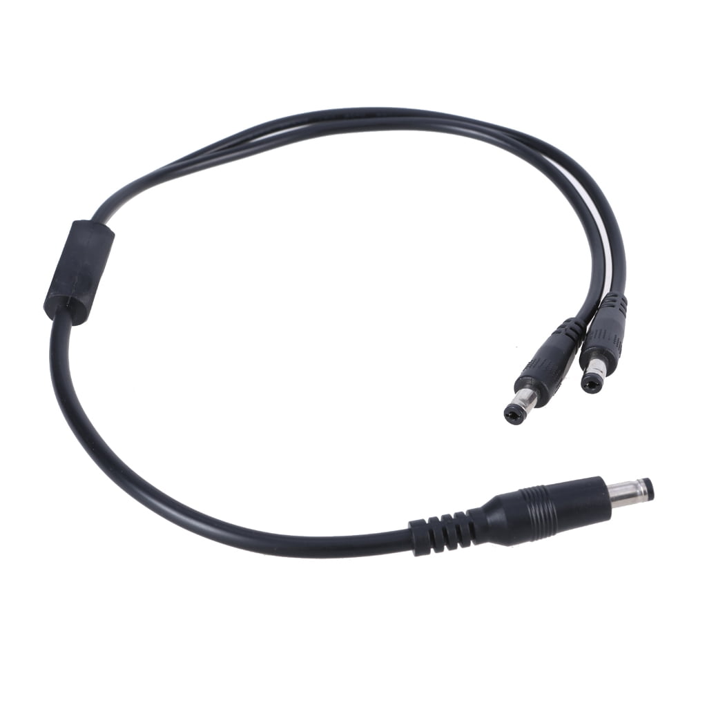 Power Cable DC5.5x2.1mm 1 Male Plug to 2 Male Cable Splitter Adapter ...
