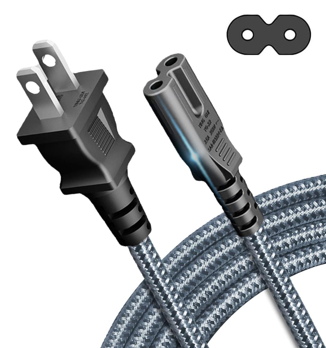 Power Cable, Homair 10ft Nylon Braided AC Power Cord for PS5 / PS4 ...