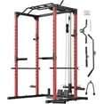 Power Cage, 1200LBS Capacity Squat Rack with Pulley System ...