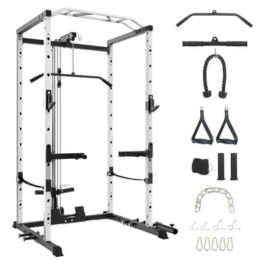 Mikolo Smith Machine Home Gym, 2200 lbs Power Rack Cage with Cable ...