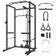 Power Cage,1600lbs Multi-Function Power Rack with Adjustable Cable ...
