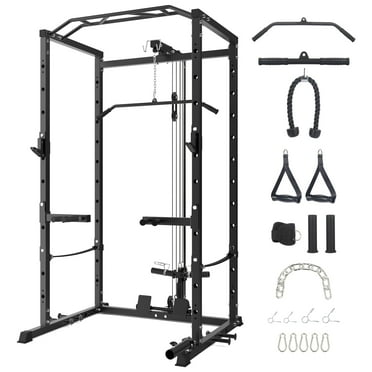Mikolo Foldable Power Rack Cage,1000lbs Capacity Wall Mounted Squat ...