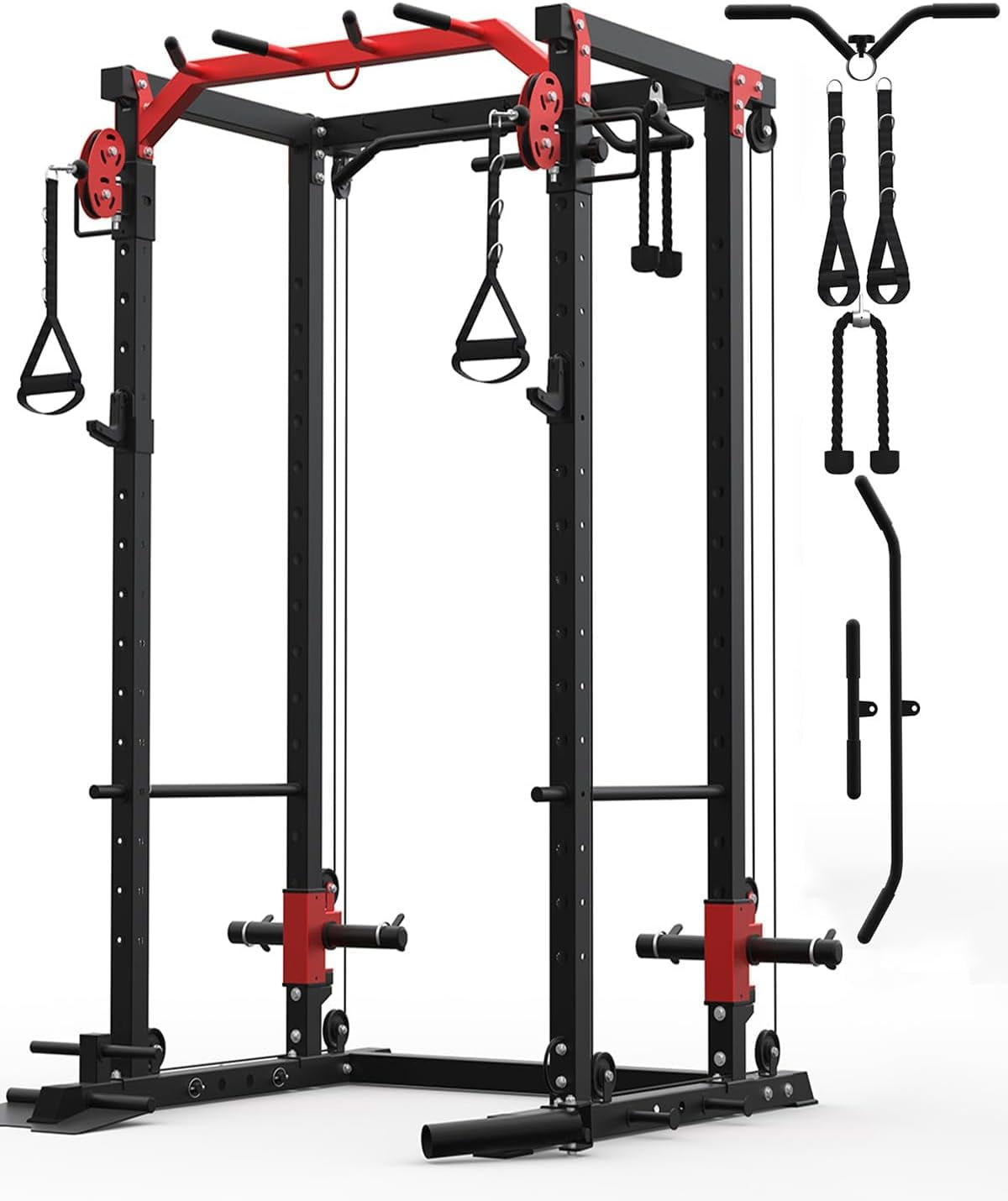 Power Cage, All-in-1 Home Gym with LAT Pulldown & Cable System, 2000LBS ...