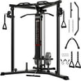 Power Cage with Cable Crossover System,Functional Trainer with High and ...