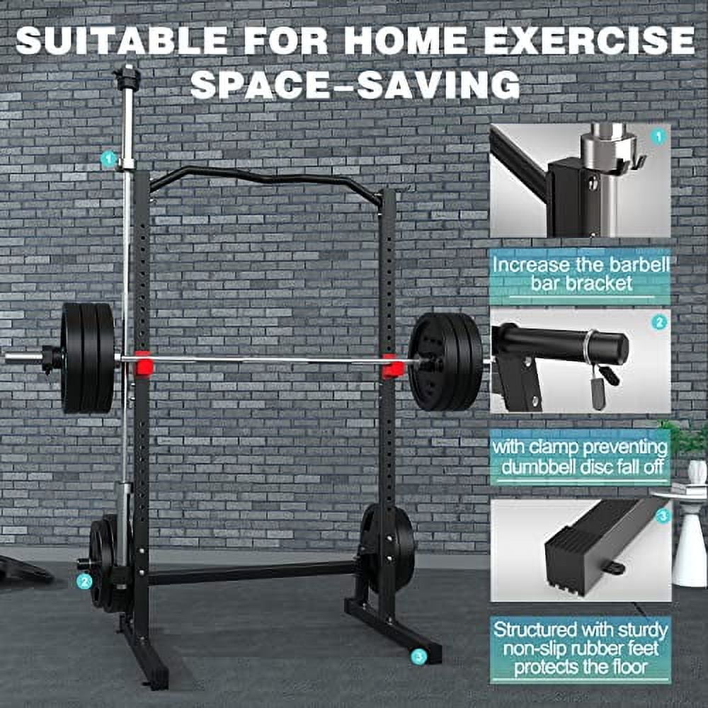 Power Cage Height Adjustable Squat Rack Home Gym Power Tower Multi ...