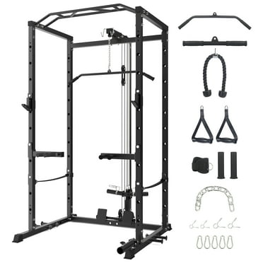 ULTRA FUEGO Power Cage-Rack, Adjustable Multifunctional, w/ J-Hooks ...