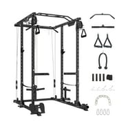 Mikolo Smith Machine, 2000LBS Power Cage Squat Rack with Smith Bar, Two ...