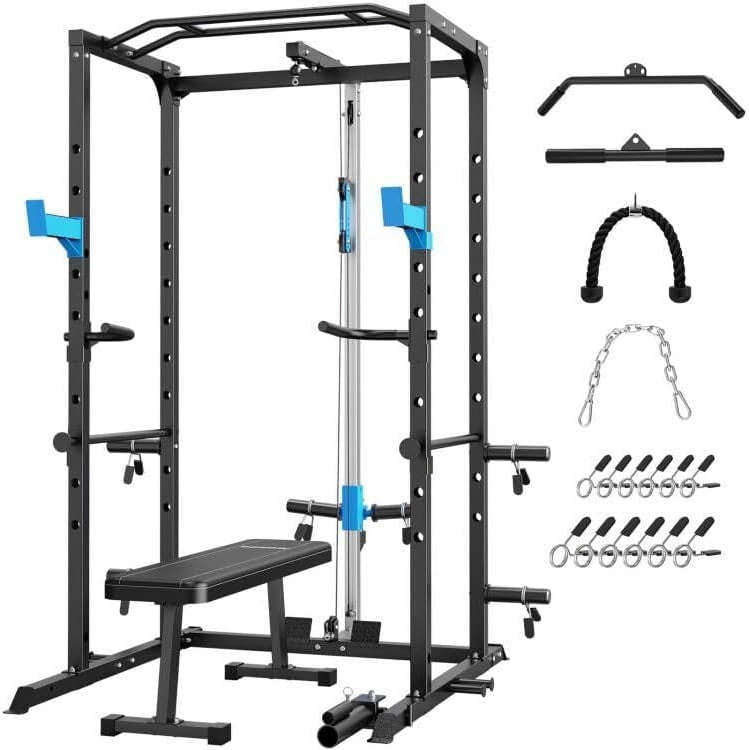 Power Cage, Multi-Functional Power Rack with J-Hooks, Dip Handles ...