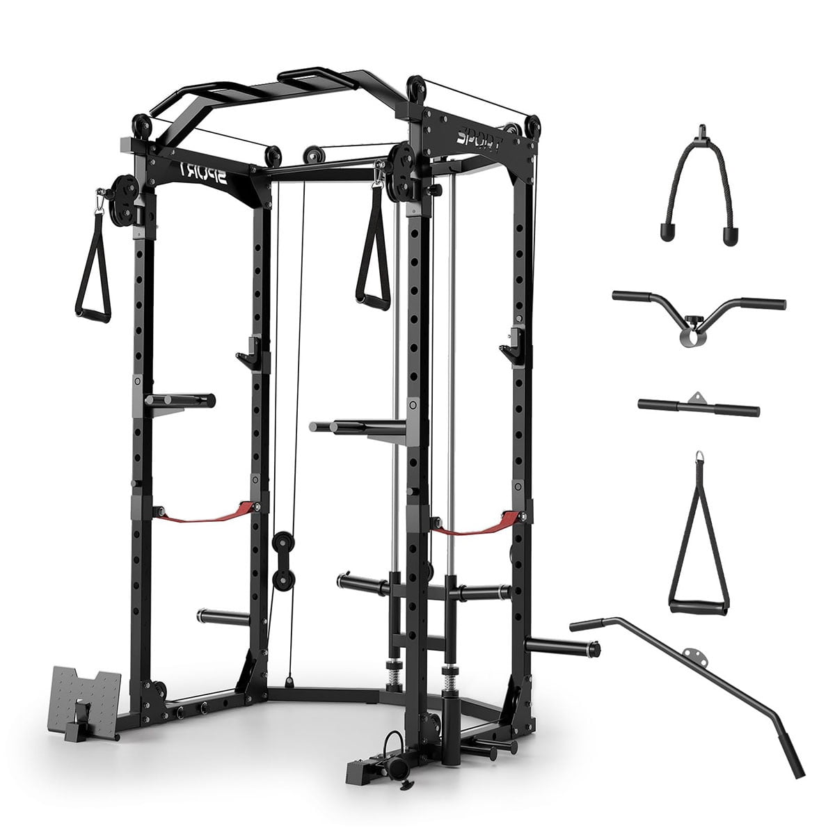 Power Cage,Multi-Functional Power Racks for Home Gym with Cable ...