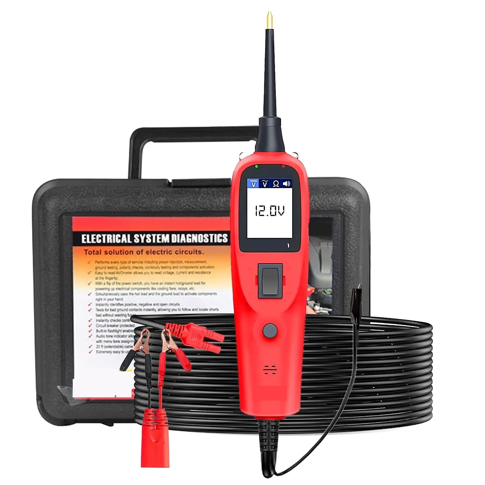 Power Circuit Probe Kit 12V 24V AC DC Digital Voltage Automotive ...