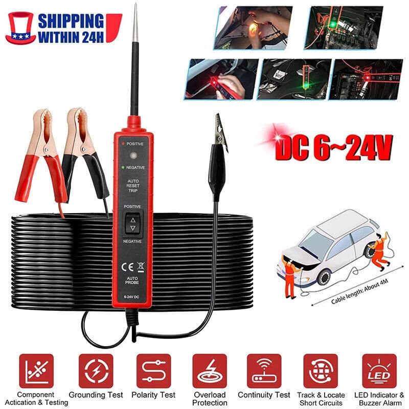 Power Circuit Probe Tester 6V-24V DC Test Light Automotive Short ...