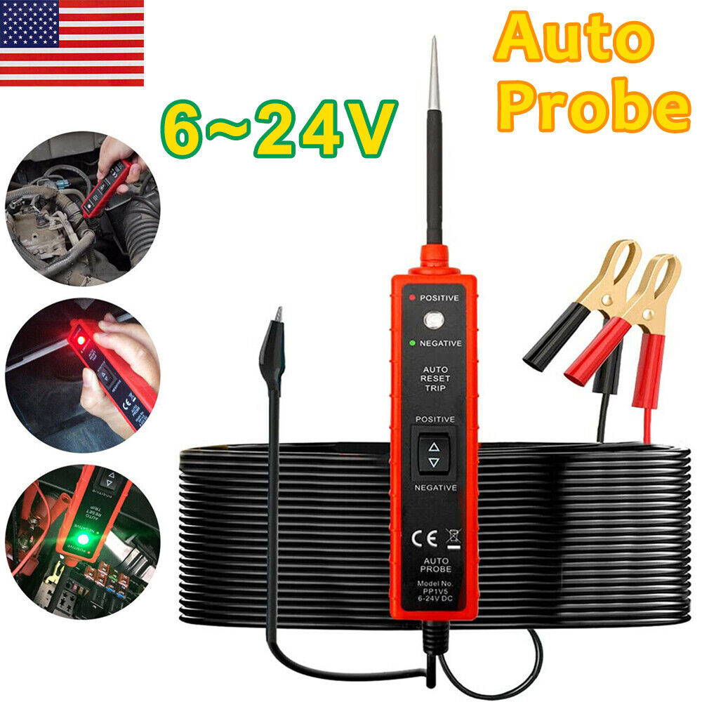 FungLam Power Circuit Probe Tester, 6-24V DC Circuit Tester with LED ...