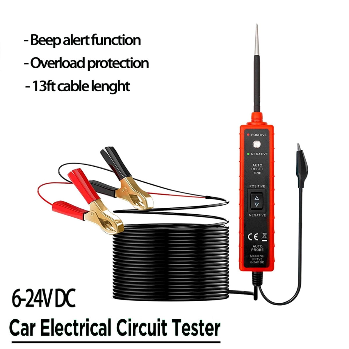 Power Circuit Tester 6-24V DC Electrical Tester Car Circuit Diagnostic ...