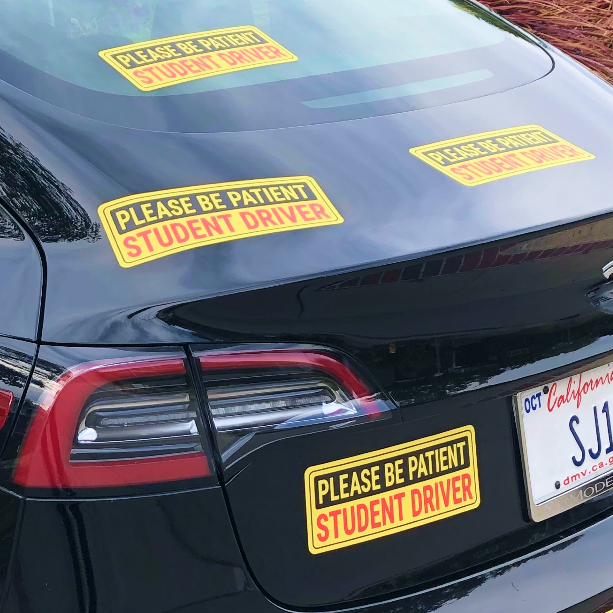 Power Clings - Reusable Student Driver Decal - Non-Magnetic Sign ...