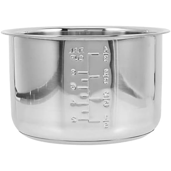 Power Cooker Replacement Inner Pot Non-Stick Interior Stainless Steel ...