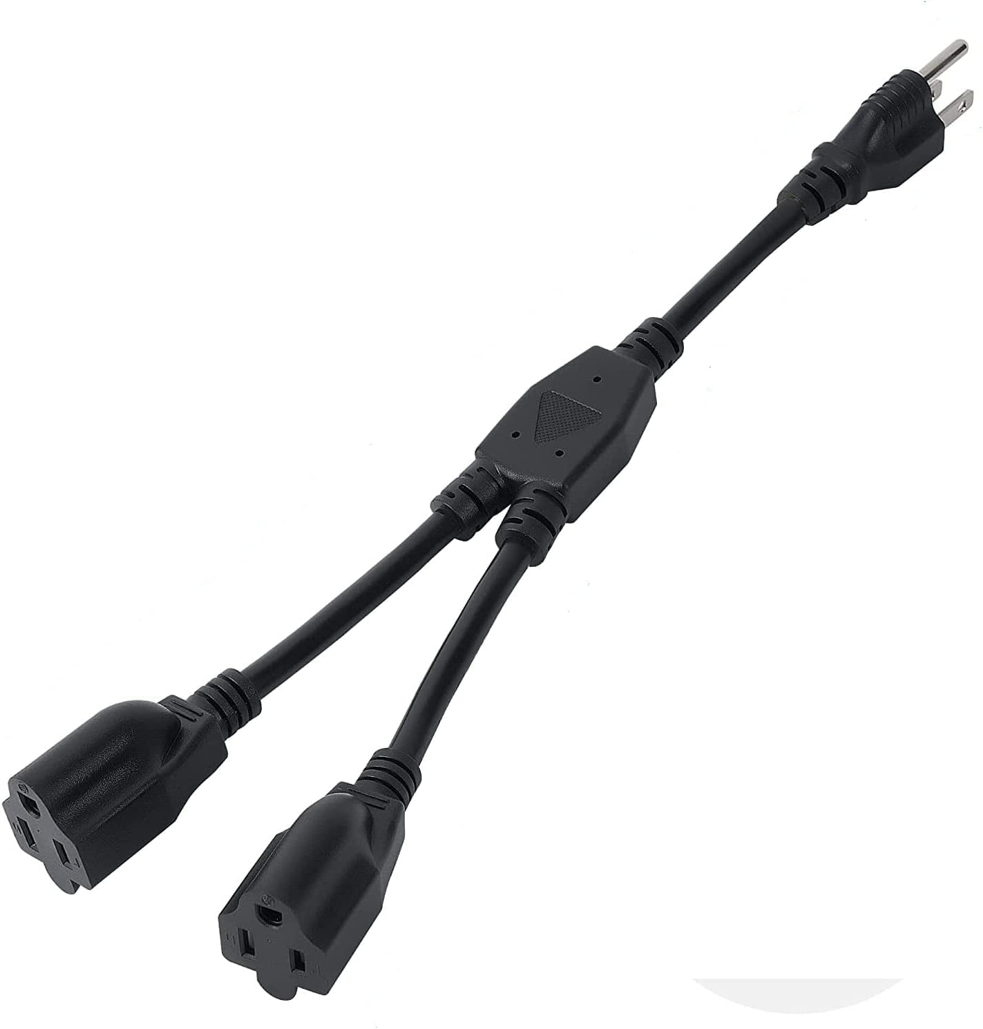 Power Cord Extension Splitter NEMA 5-15P 2 X NEMA 5-15R with 18AWG 2 ...