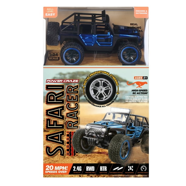 Power Craze Safari Racer High Speed Buggy- Blue - Remote Control- 1:24 ...