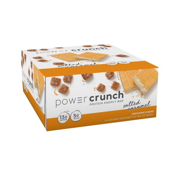 Power Crunch ORIGINAL Protein Energy Bar Salted Caramel, 1.4 oz, 12 ...