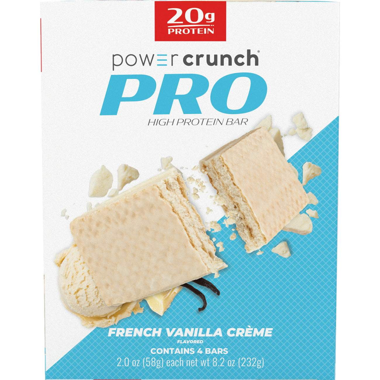 Power Crunch Pro 20g Protein Bars - French Vanilla Crème - 4 ct ...