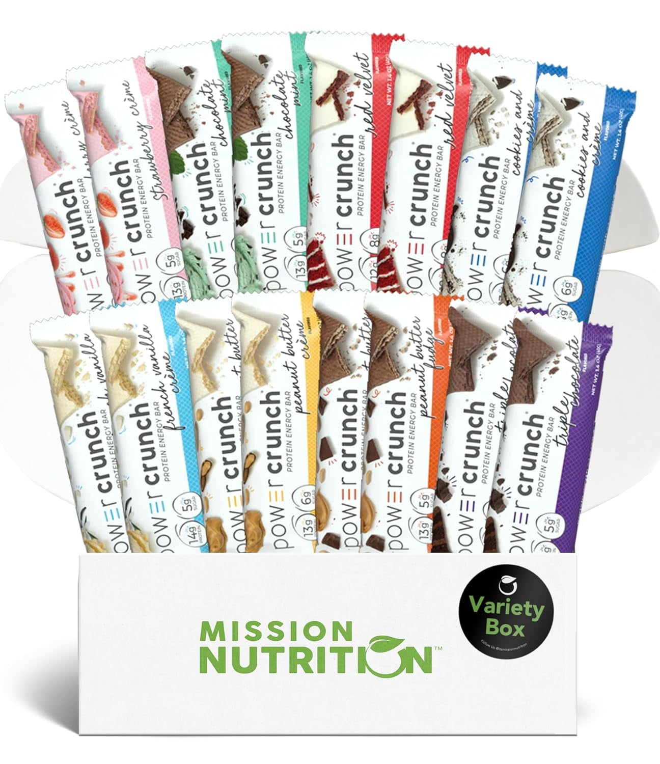 Power Crunch Protein Bars Variety Pack - High Protein, Low Calorie, Low ...