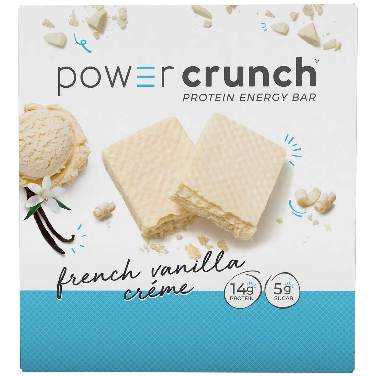 Power Crunch High Protein Energy Bar, French Vanilla, 1.4 oz, 12 Count ...