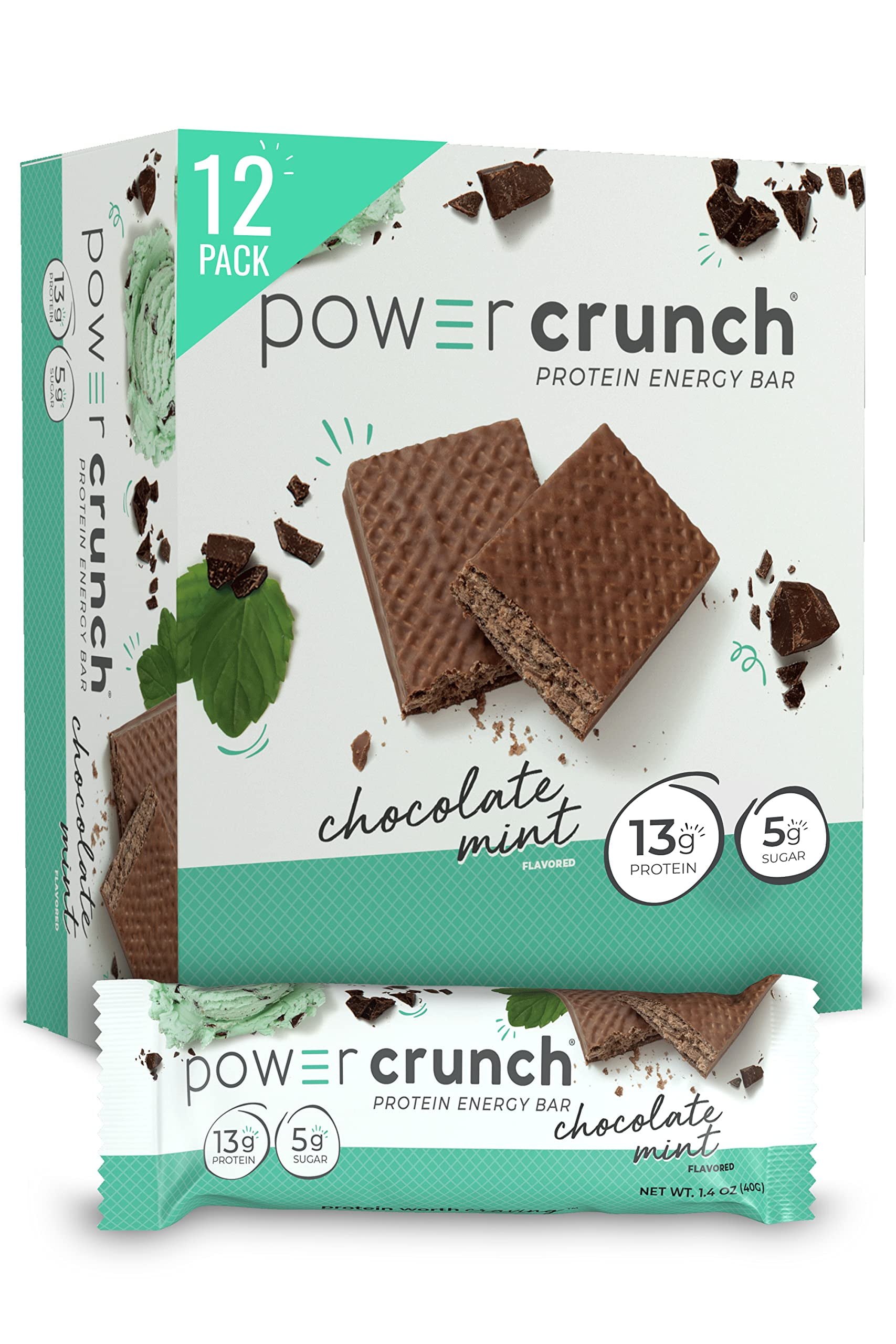 Power Crunch Protein Wafer OIF8 Bars, High Protein Snacks with ...