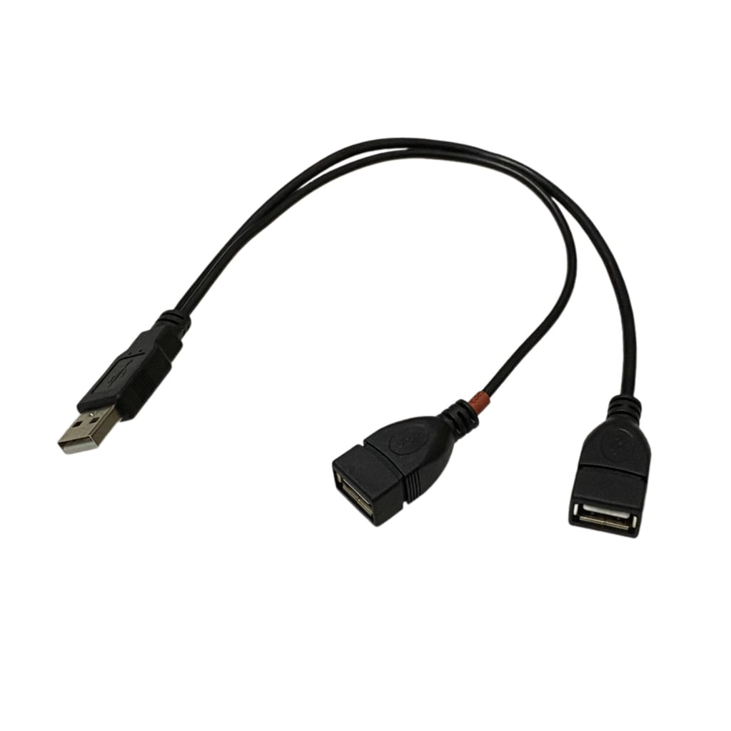 Power Data Y Extension Cable USB2.0 Male to Double USB Female Power ...