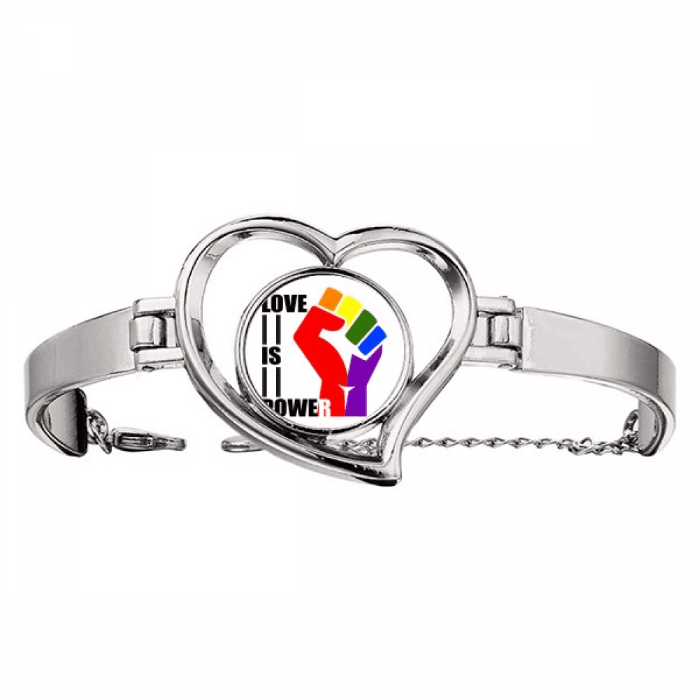 Power Differentiation Identity Rainbow Equality Bracelet Heart Jewelry ...