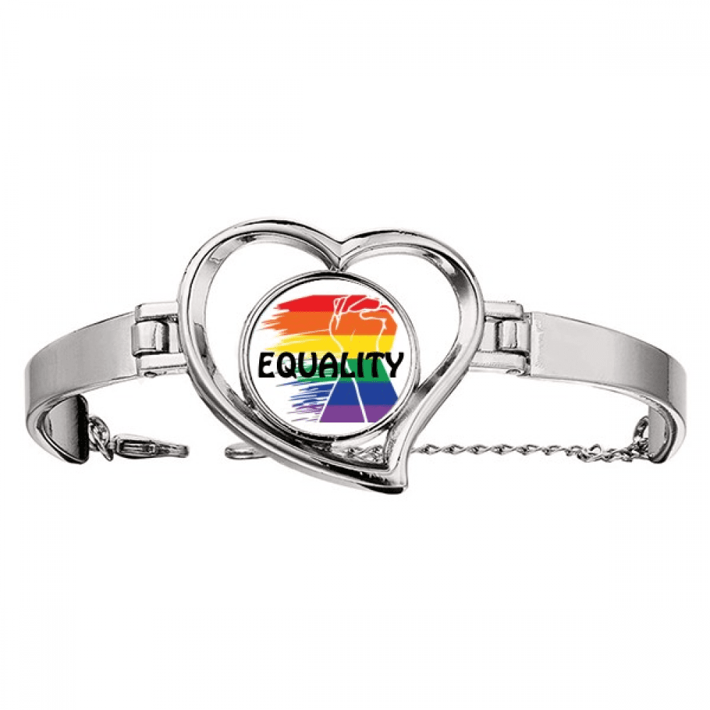Power Differentiation Identity Rainbow Equality Bracelet Heart Jewelry ...