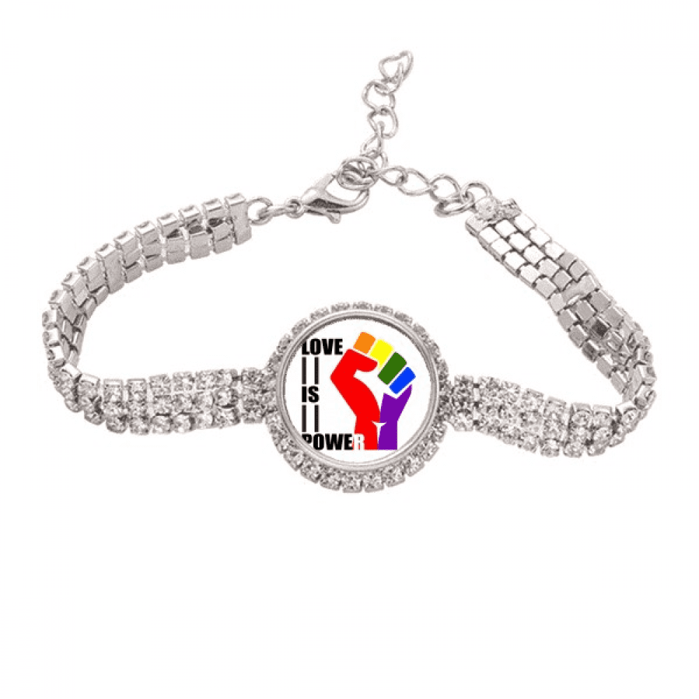 Power Differentiation Identity Rainbow Equality Tennis Chain Anklet ...