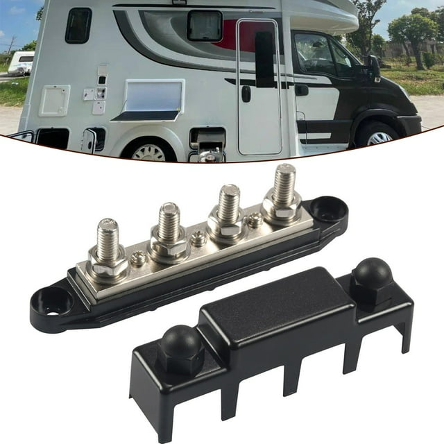 Power Distribution Block Terminal M10 High Current Wiring Stud for RV Ship Car - Walmart.com