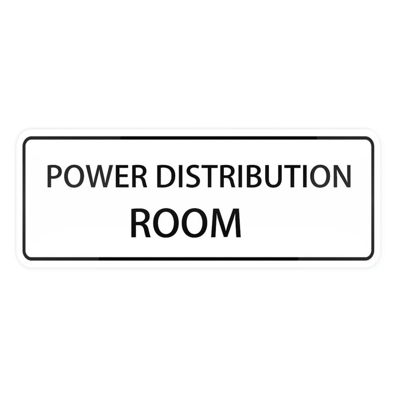 Power Distribution Room Sign, Main Official Self Adhesive Sign For Door ...