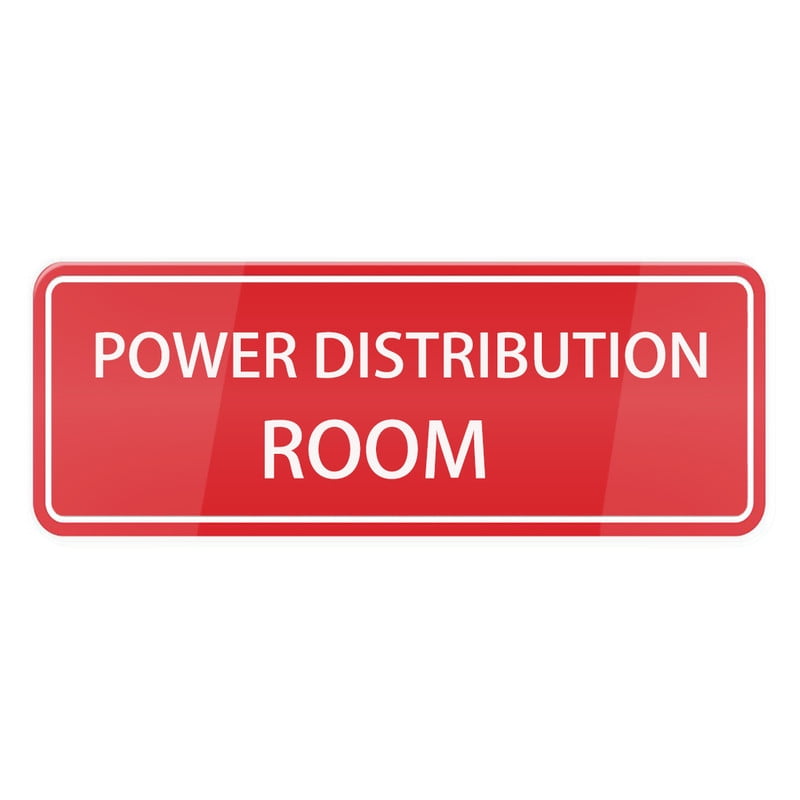 Power Distribution Room Sign, Main Official Self Adhesive Sign For Door ...