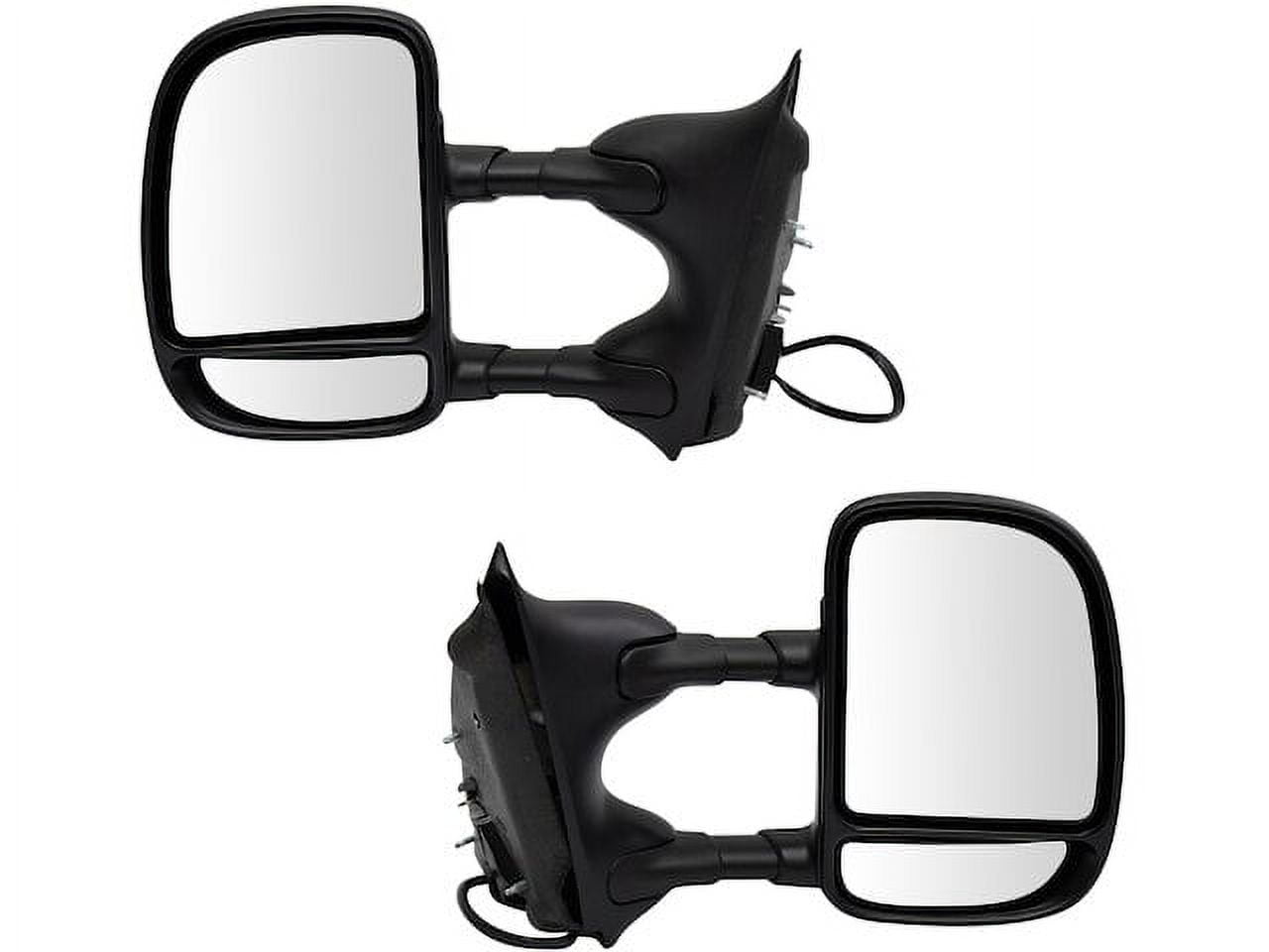 Power Door Mirror - Set of 2 - Towing Type - Textured Black - with Dual ...