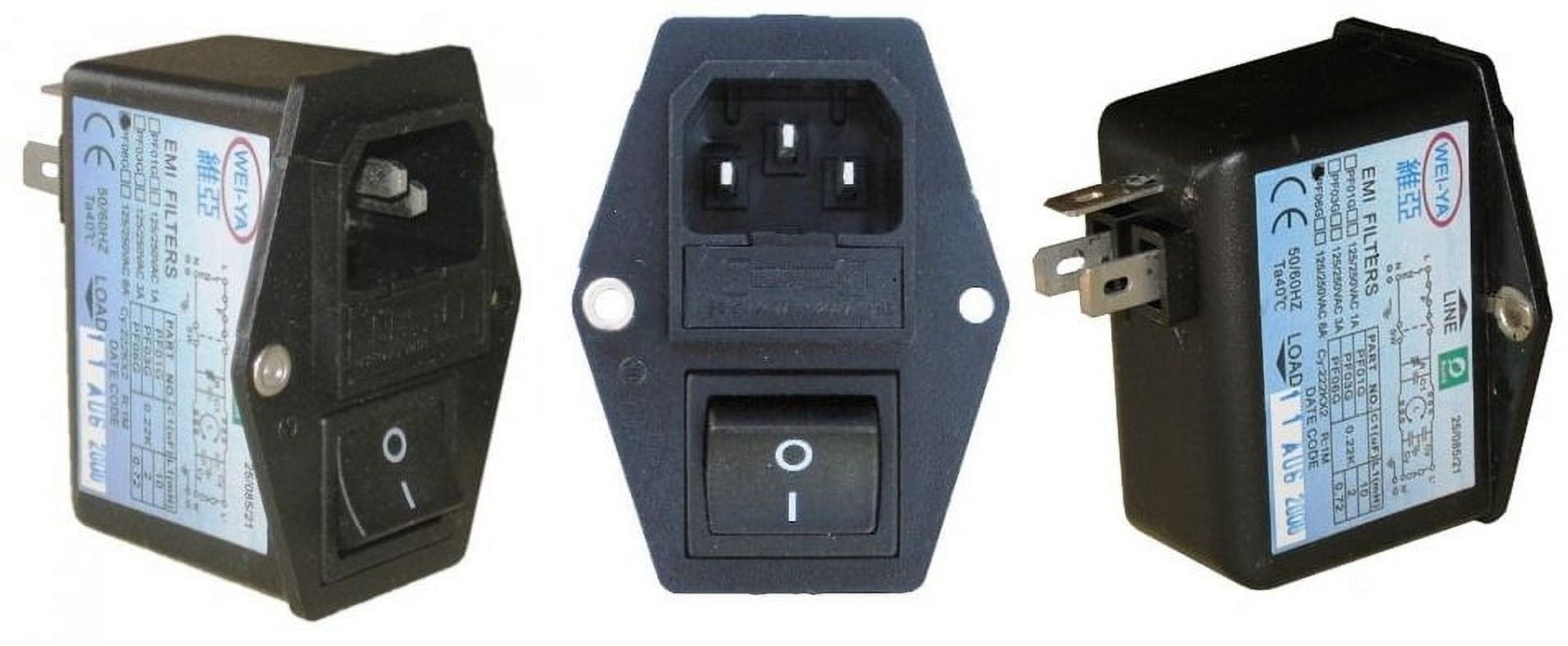 Power EMI Filter with Built-In Power Switch with fuse, by RetroArcade ...