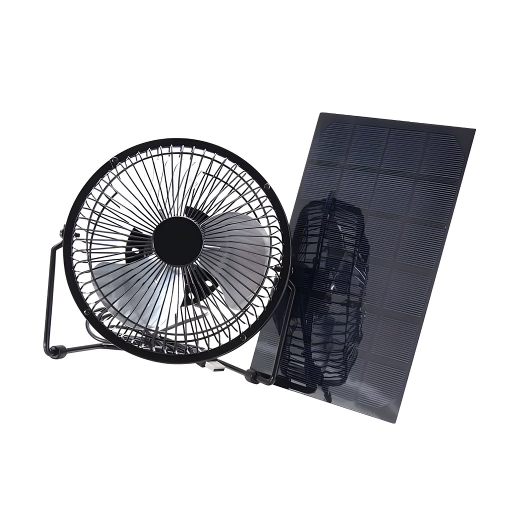 Power Efficient 5.5W Photovoltaic Panel 8In Transportable Fan Thin Plan ...