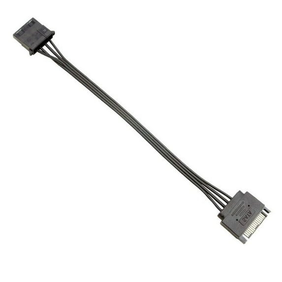 Power Extension Cable 15Pin Male To 2/1 Big 4Pin Female Cable Power ...