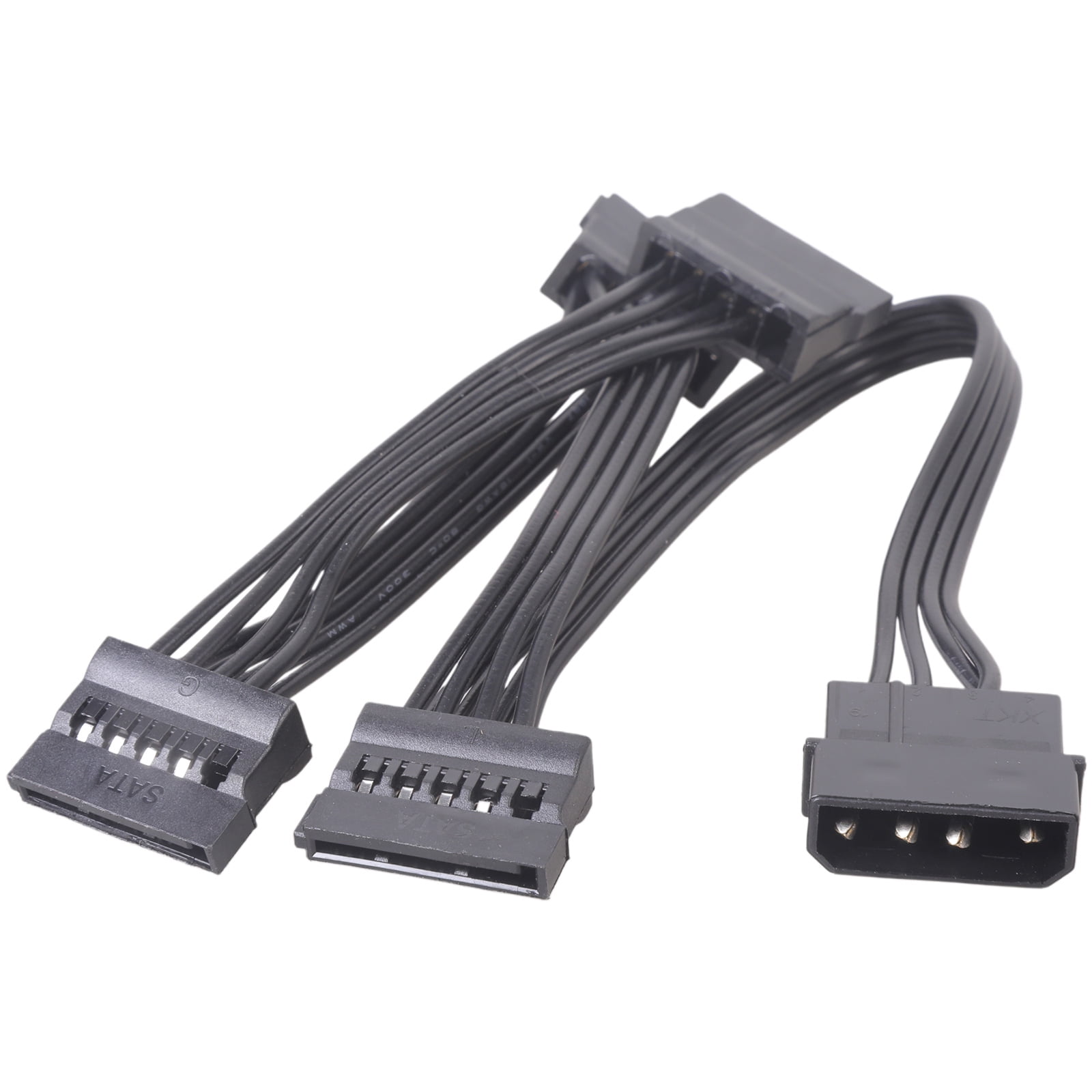 Power Extension Cord Cable 15Pin Male To 3/4/5/6 Big 4Pin Female Power ...