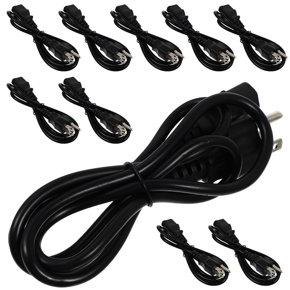 Black AC Power Cable with Pure Copper Wire for Computer Use 3prong US ...