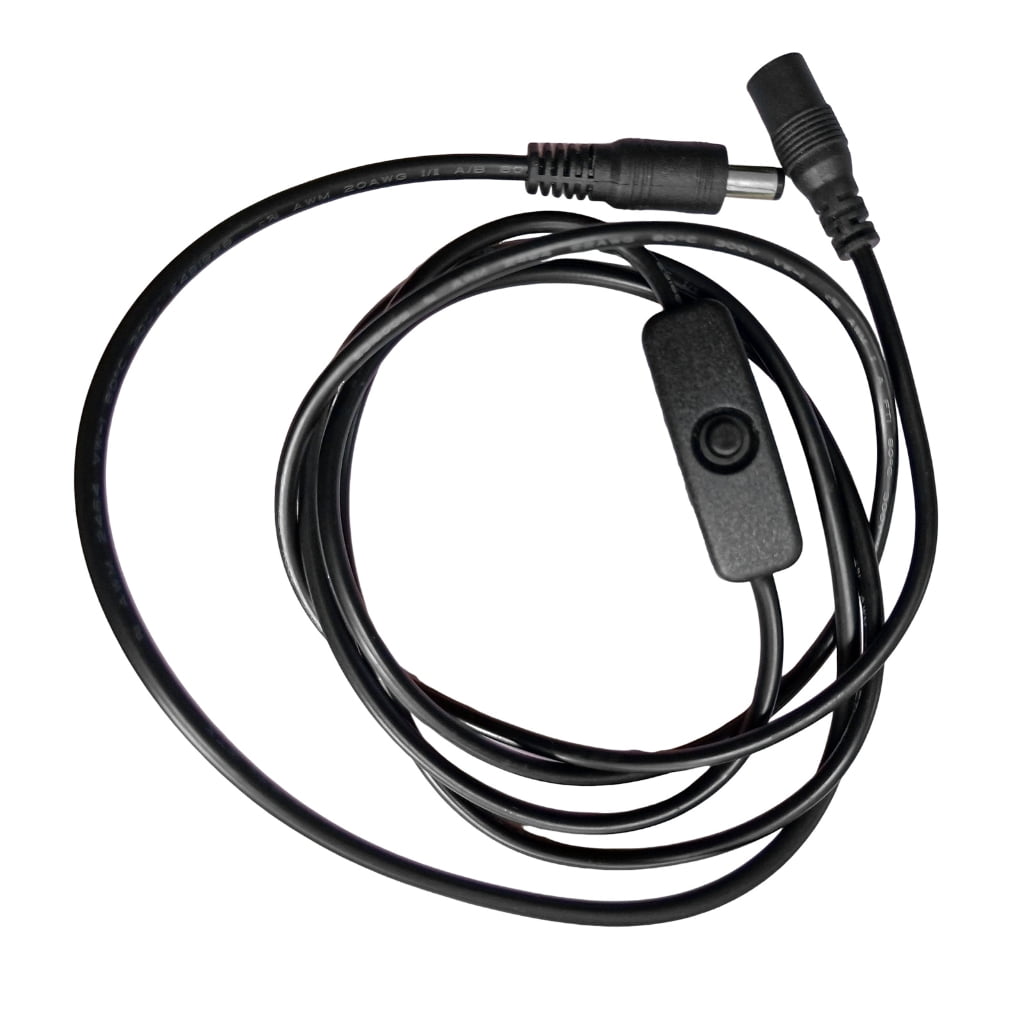 Power Extension Cord with Inline Switches 5.5mmx2.1mm Male to Female ...