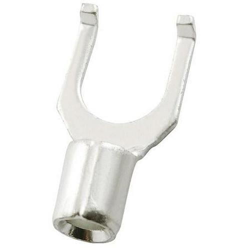Power First 12-10 AWG Non-Insulated Flanged Fork Terminal #6 Stud PK50 ...