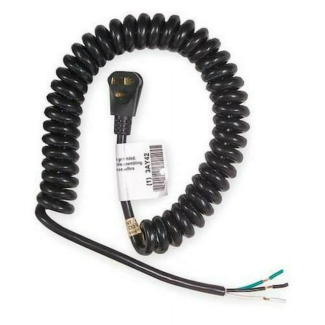 Power First Coiled Power Cord, 5-15P, SJT, 20 ft., 15A, 14/3 - Walmart.com